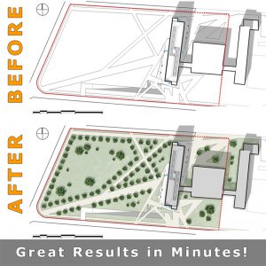 Graphic Collection of Cutout Plan View Trees for Architectural Site Plans